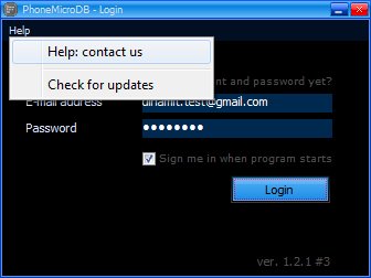 Programs - PhoneMicroDB